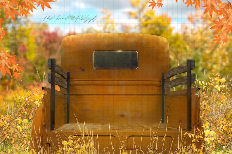Fall Pick up Truck Digital Backdrop for Composite Photography - Etsy