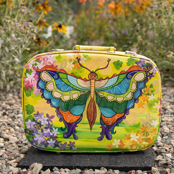 Handpainted Suitcase - Etsy