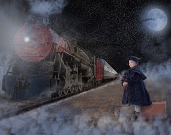 Polar Express Train Digital Backdrop - Etsy
