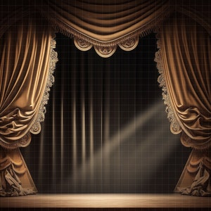 6 Pack - Golden Fancy Theater Stage Backdrops for Composite Photography ...
