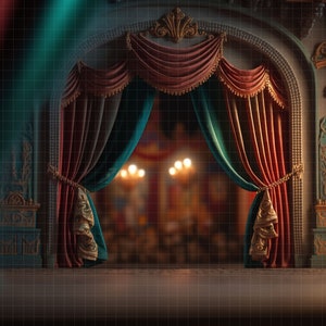 6 Pack - Red Fancy Theater Stage Backdrops for Composite Photography - Etsy