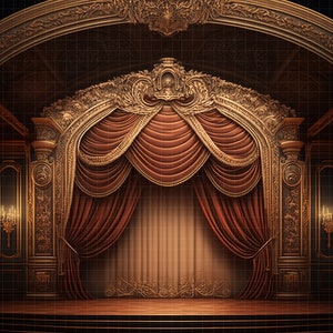 6 Pack - Red Fancy Theater Stage Backdrops for Composite Photography - Etsy
