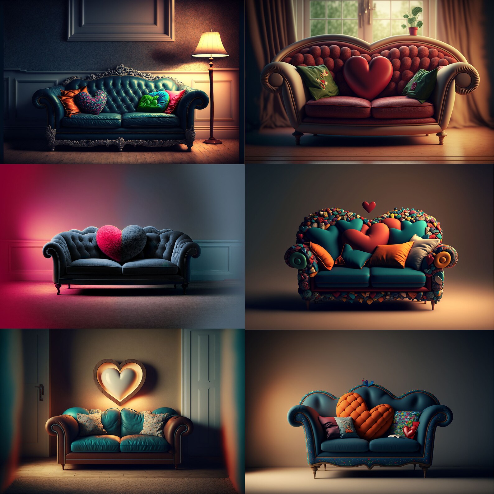 6 Pack of Love Couches Digital Backdrops for Composite - Etsy
