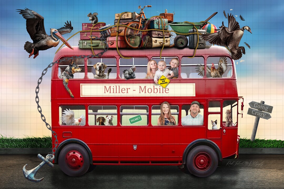 Silly Bus Digital Backdrop for Composite Photography - Etsy
