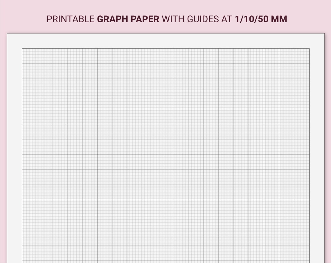Millimeter Graph Paper Printable, A4, 10 Mm Margin, Guides at 1/10/50 ...