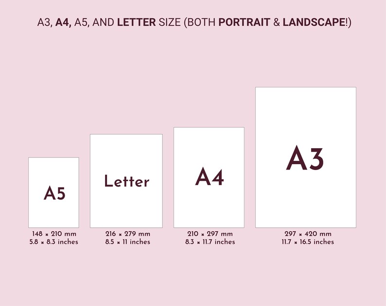 Printable Isometric Grid Paper Bundle | A3, A4, A5, Letter | Portrait ...