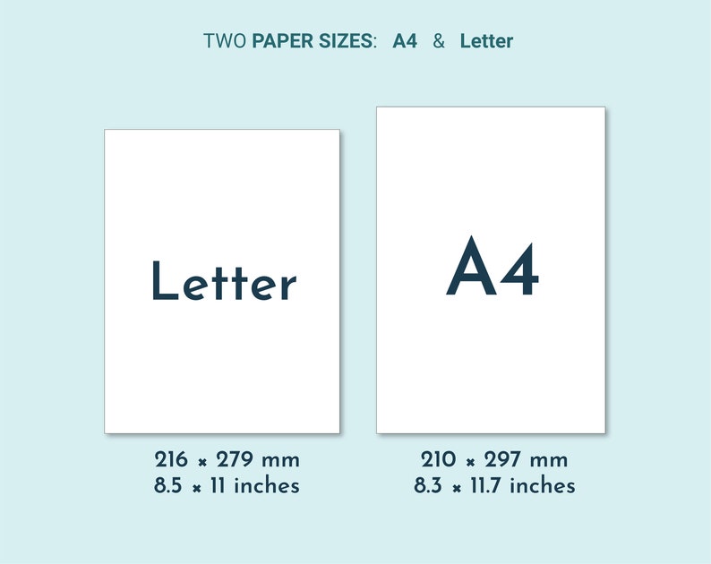 Bi-weekly Meal Planner Printable Fillable PDF Files A4, Letter ...