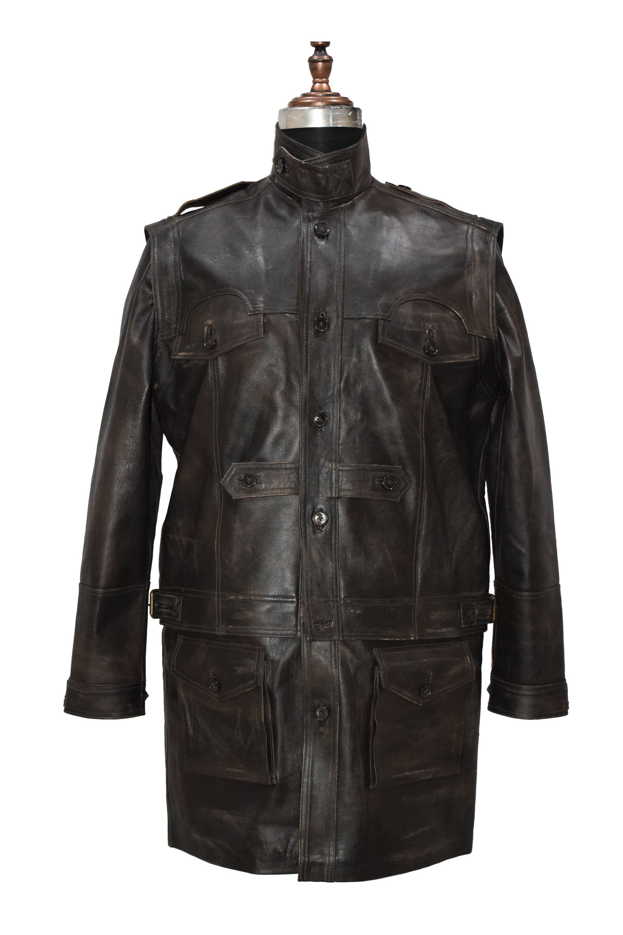 Man Vintage Handmade Custom Made Real Distressed Cow Leather - Etsy