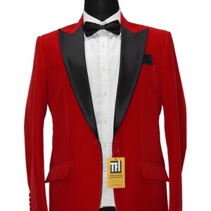 Buy Men Red Blazers Wedding Dinner Party Wear Coat Blazers Online in ...