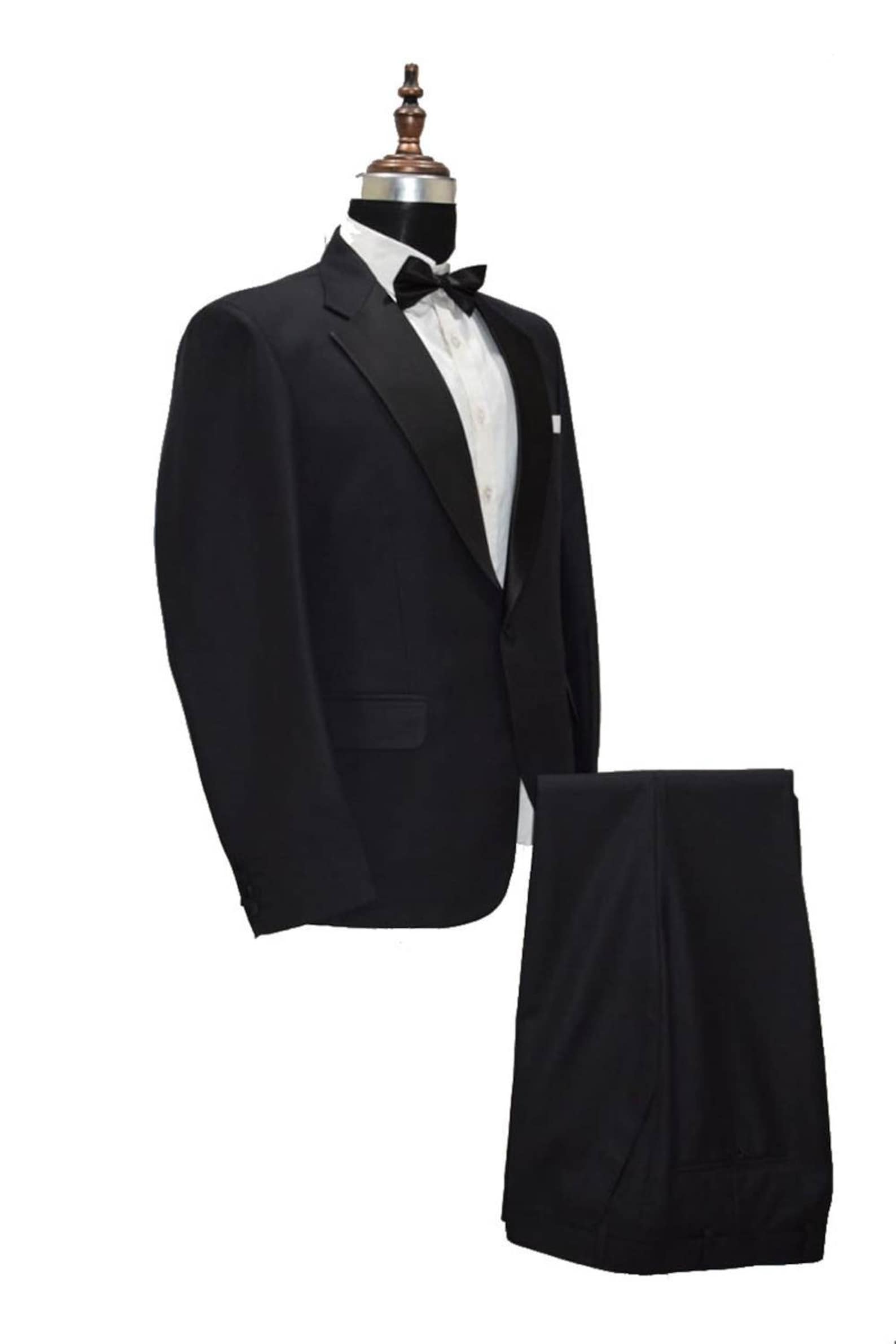 Man Black Suits Wedding Tuxedo Dinner Prom Party Wear Suits ( Coat ...