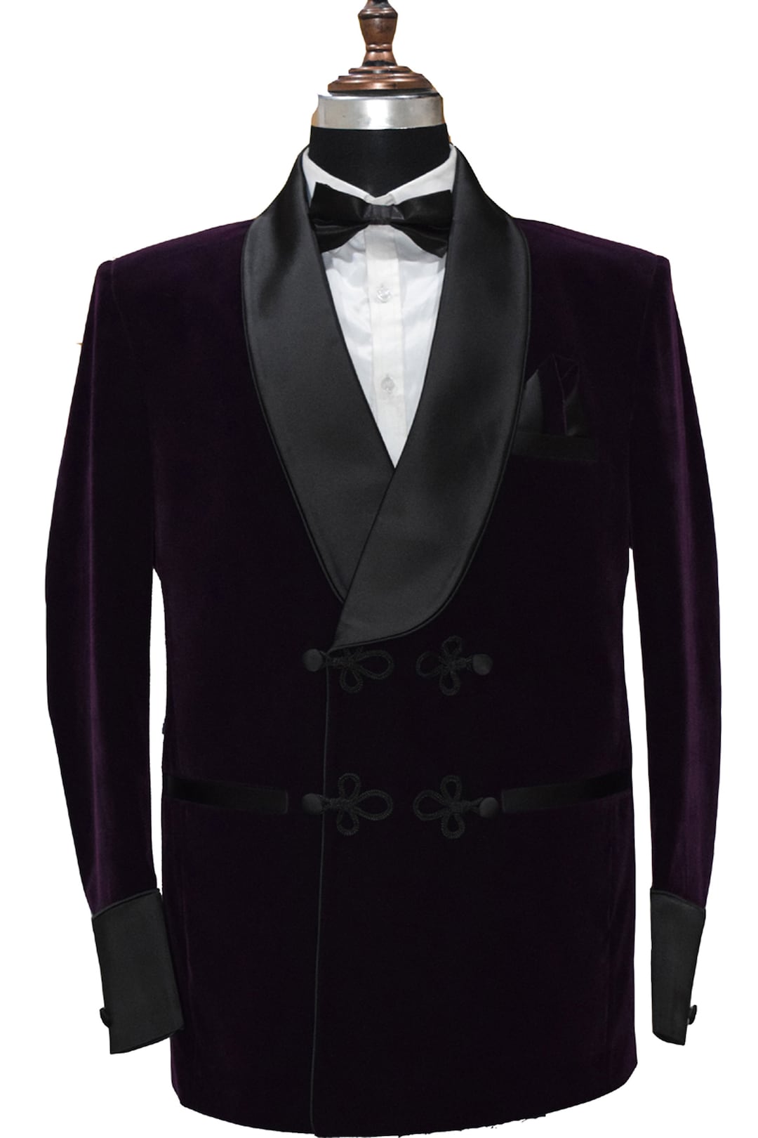 Purple Men Smoking Jackets Frog Closure Dinner Party Wear - Etsy