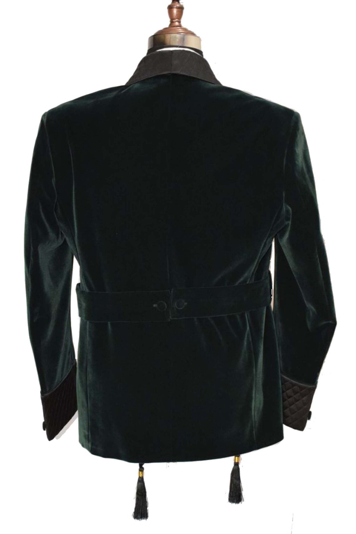 Men Green Smoking Jackets Patch Pockets Belted Dinner Party - Etsy