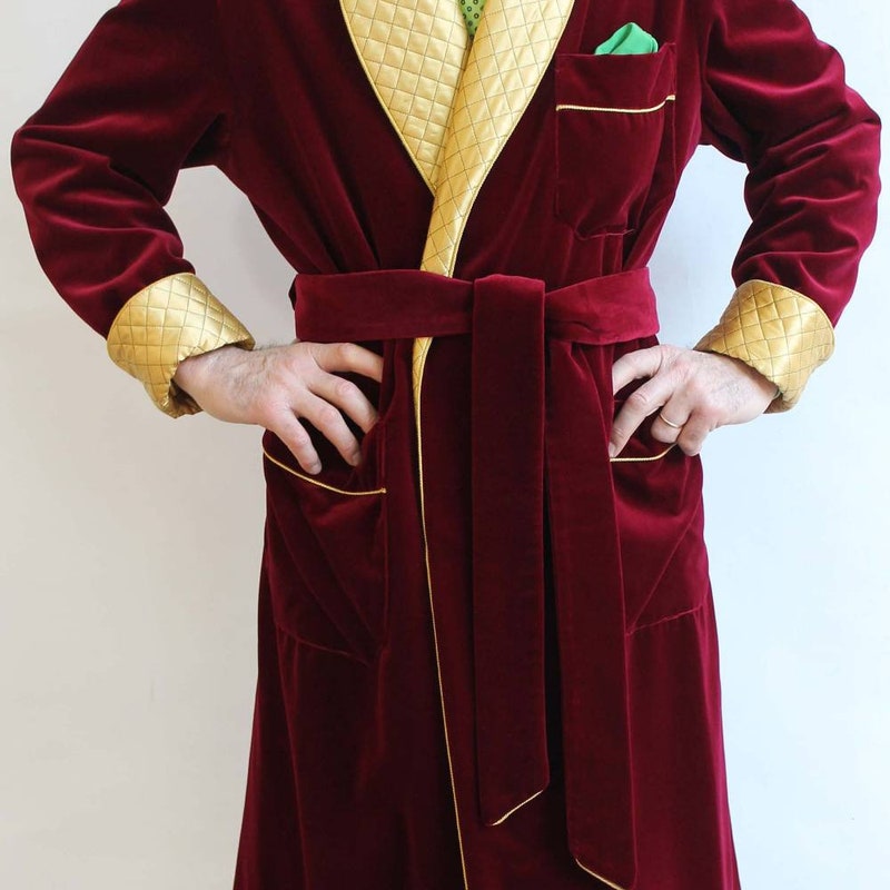 Velvet Smoking Robe - Etsy