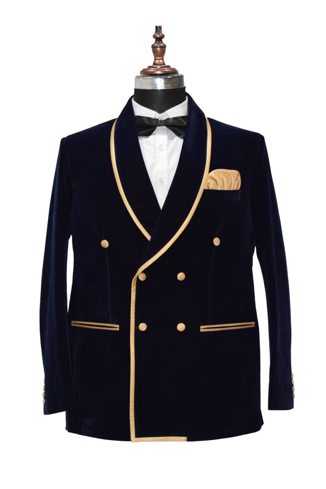 Navy Blue Smoking Jacket Wedding Party Wear Coat Special Gift for Him ...