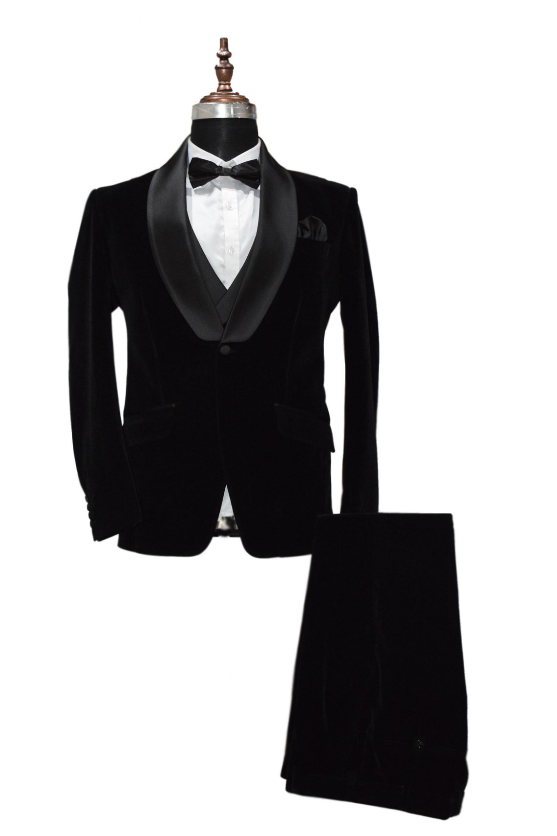Men Black Velvet Suits Double Breasted Wedding Dinner Party - Etsy
