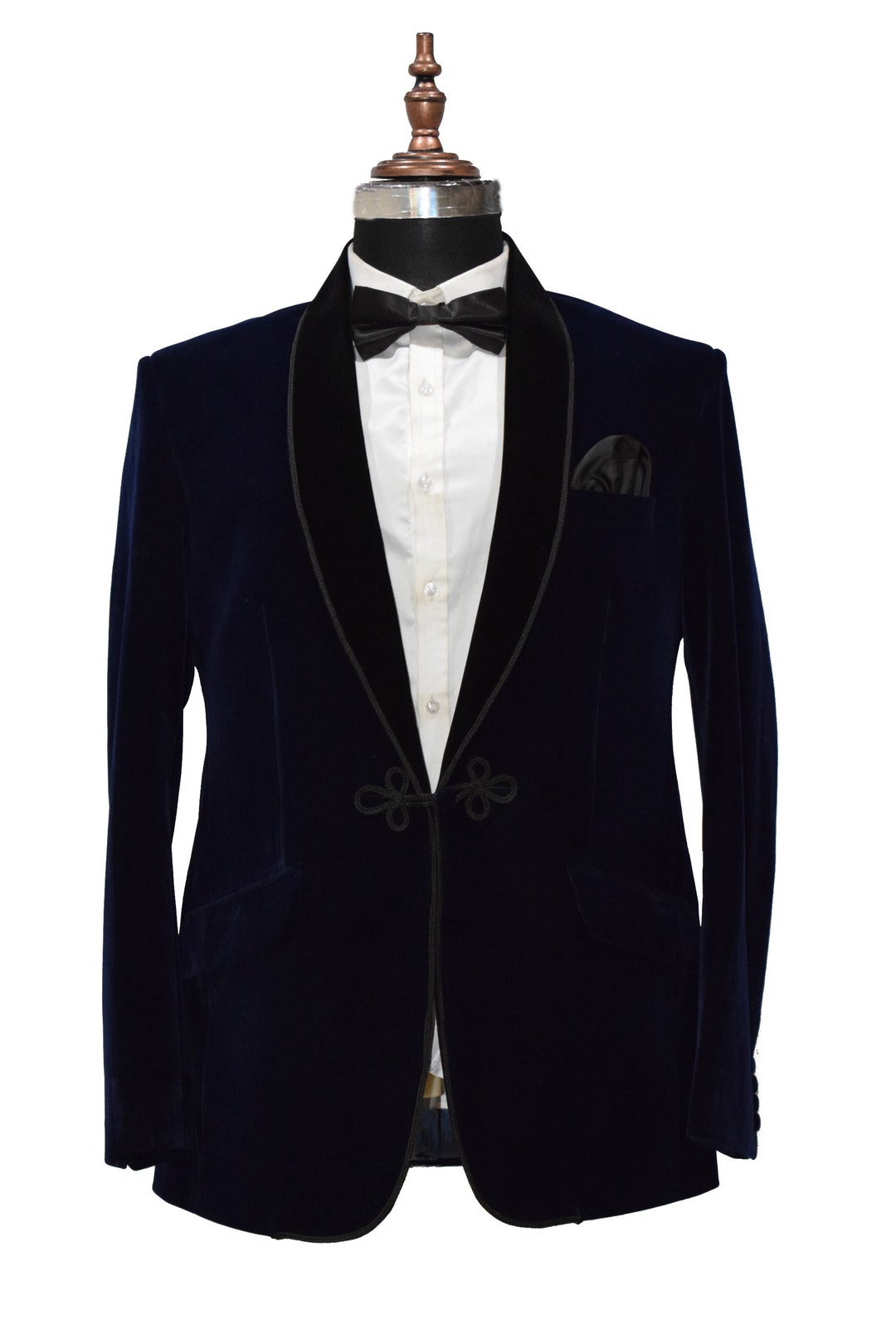 Men Navy Blue Smoking Jackets Wedding Dinner Party Wear Coat Blazers - Etsy