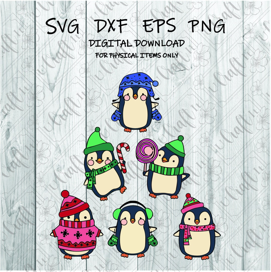 Winter Penguin Bundle SVG - Winter Penguin Bundle Clipart - Penguin ...