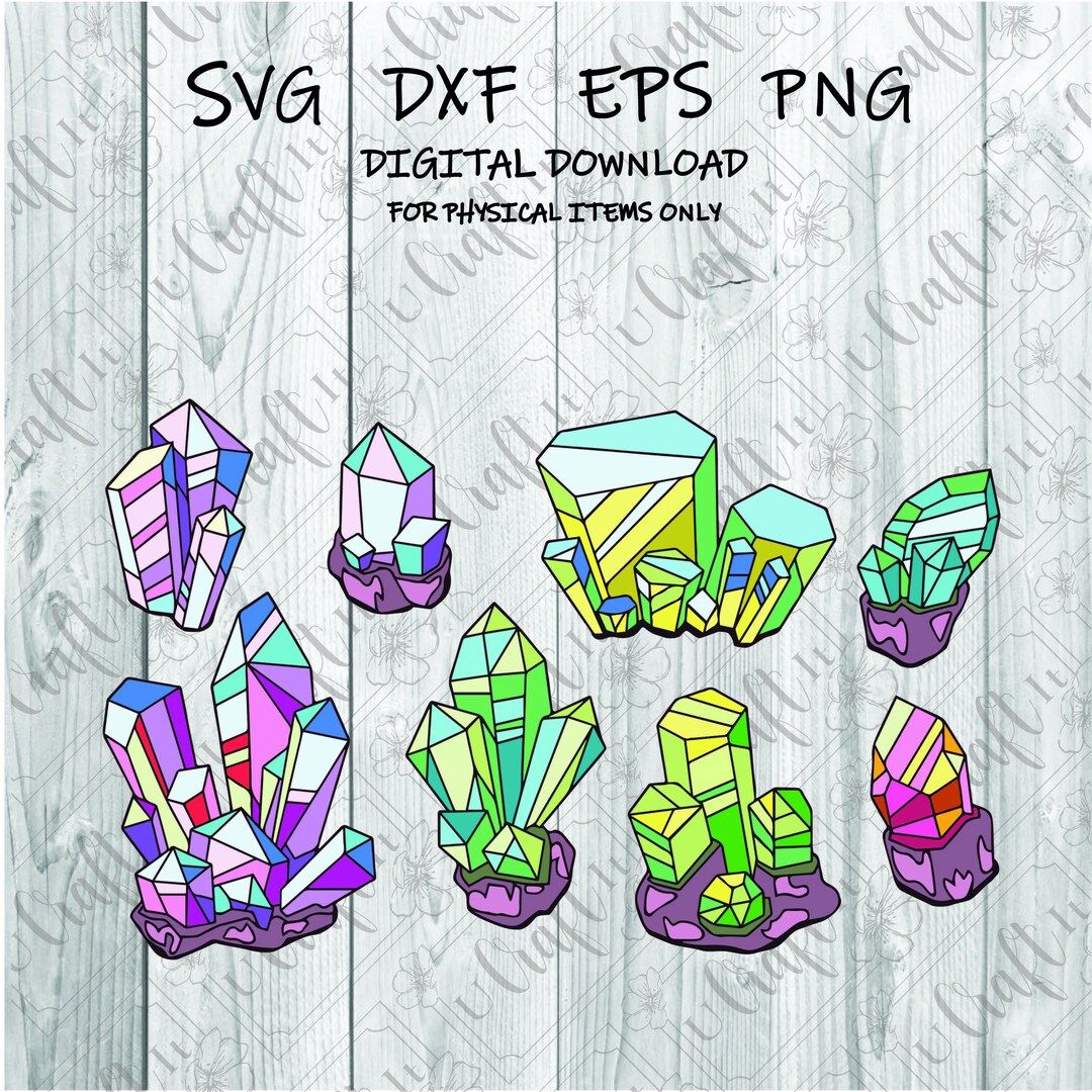 Geometric Crystal SVG Bundle - Geometric Crystal SVG - Crystals Bundle ...