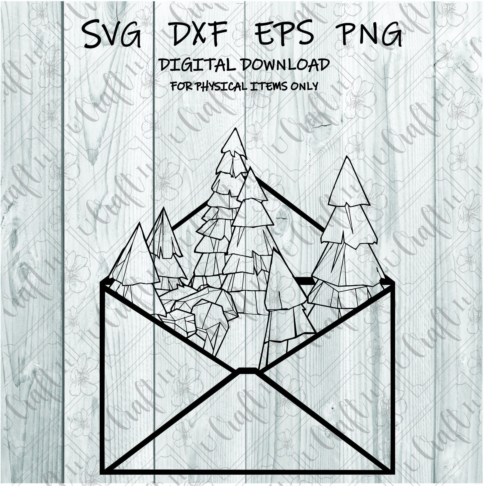 Envelope W Trees Svg - Envelope W Tree Clipart - Envelope Svg - Tree ...