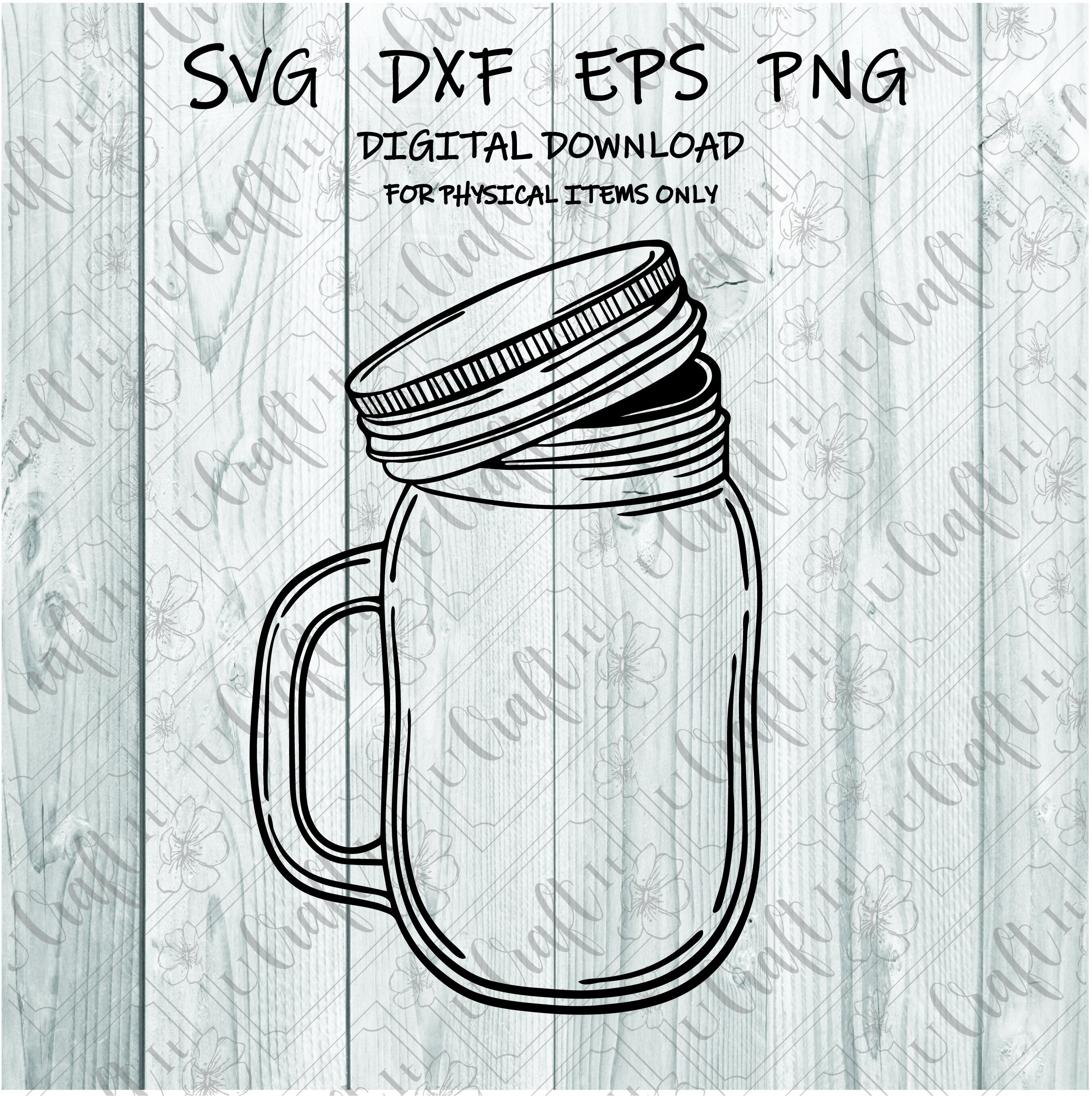 Mason Jar SVG - Jar SVG - Mason Jar Cut Files - Mason Jar Clipart ...