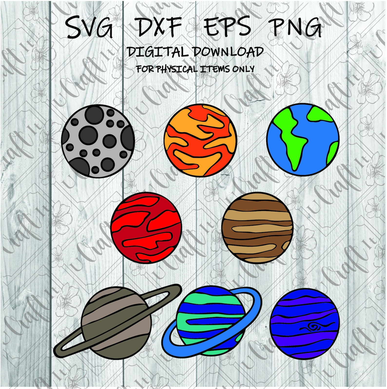 Solar System Vector - Solar System Clip Art - Solar System Cut File ...
