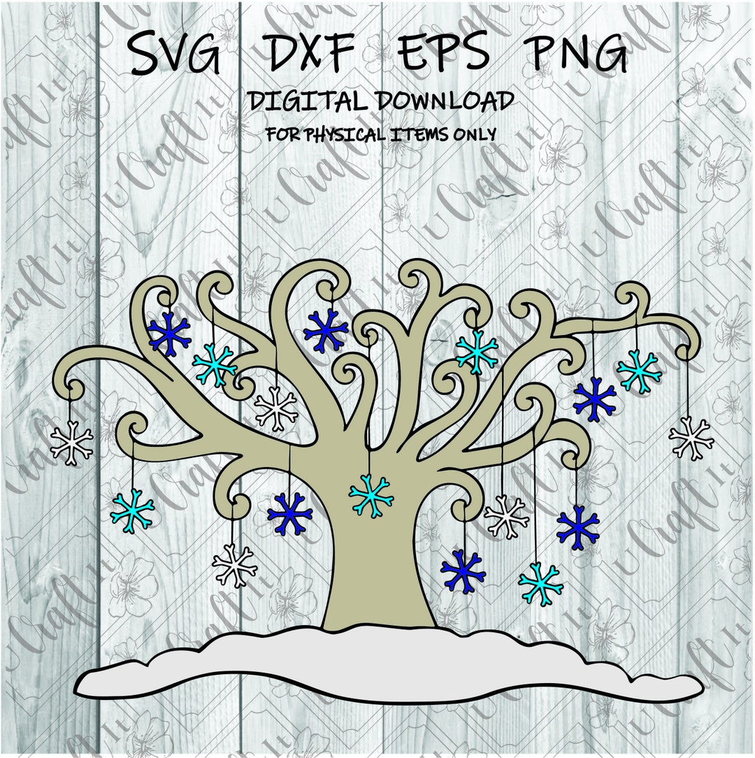 Snowflake Tree Svg - Tree Svg - Winter Svg - Snowflake Svg - Christmas ...