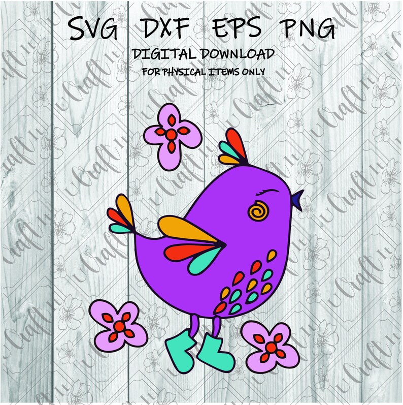 Bird With Flowers SVG - Bird With Flowers Clipart - Bird SVG - Bird ...
