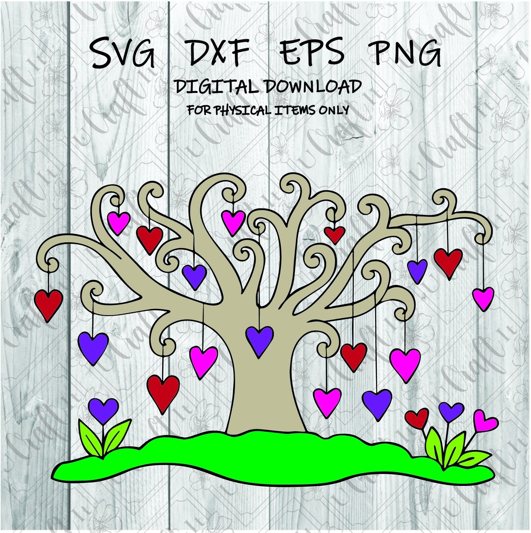 Valentines Day Heart Tree SVG - Valentines Day SVG - Heart Tree SVG ...