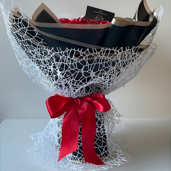 Ribbon Rose Bouquet - Etsy