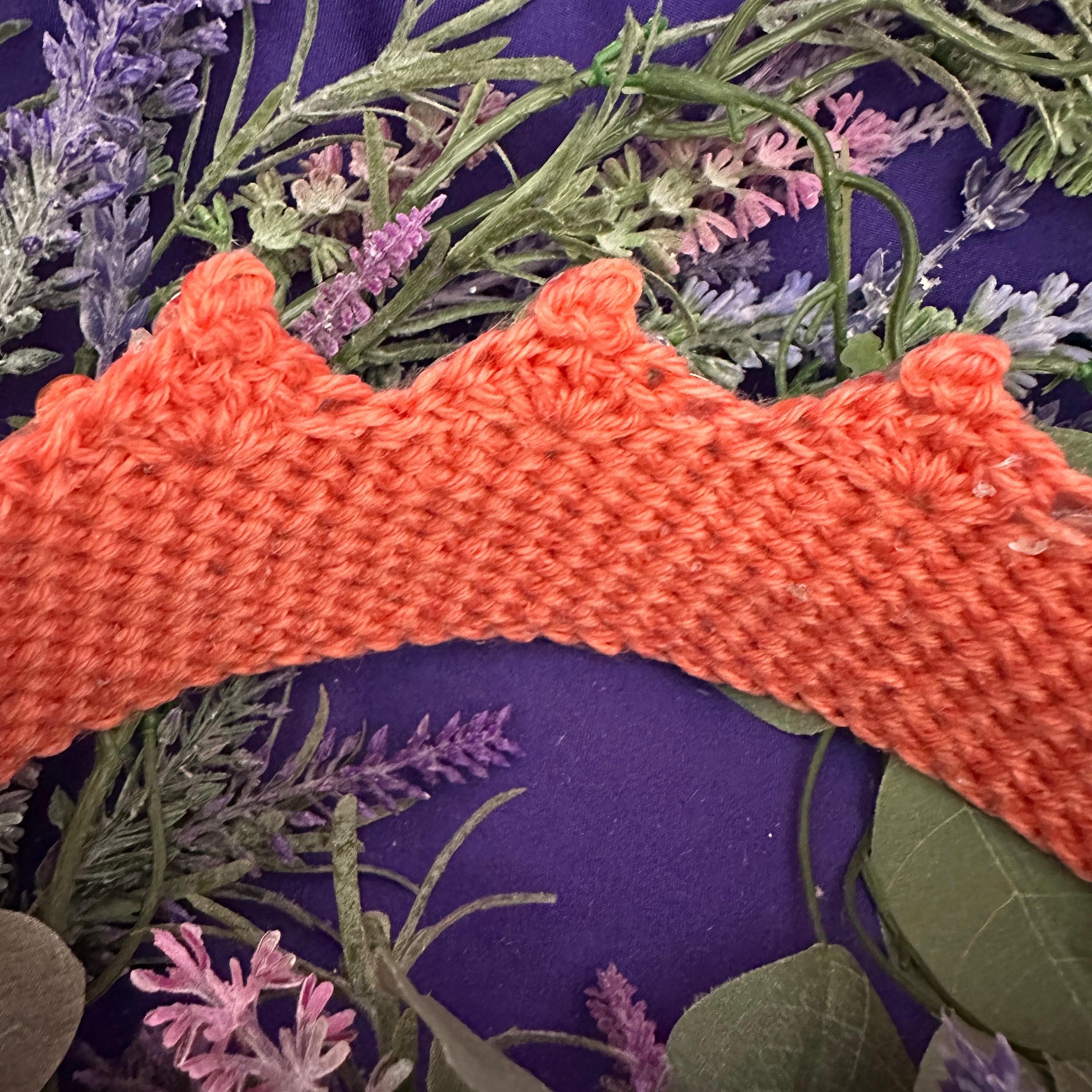 Handmade Crocheted Adult Crown (orange/flower) With Jewels | One-of-a ...