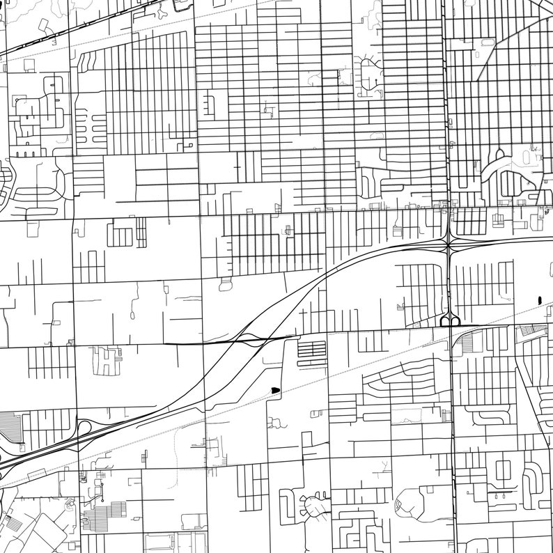 Taylor Map Poster Taylor Map Print Wall Art Mi City Map | Etsy