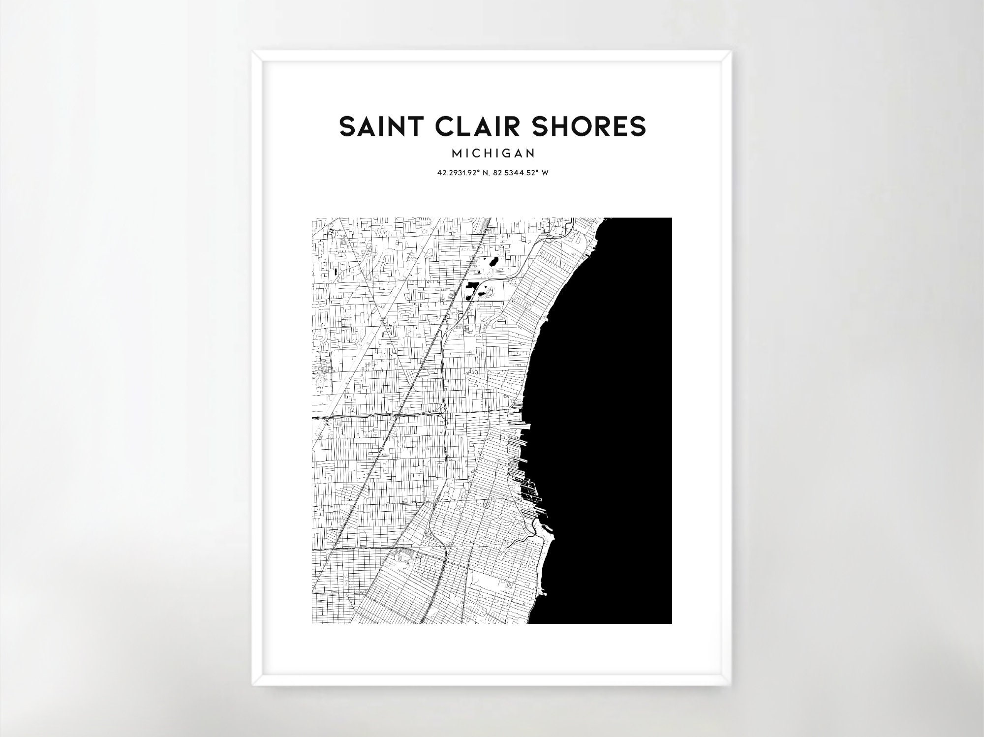 St Clair Shores Zip Code Map - Map