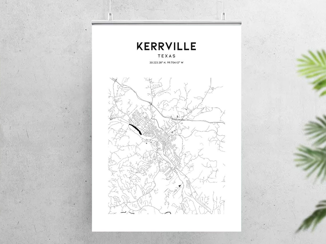 Kerrville Map Poster Kerrville Map Print Wall Art Tx City | Etsy Kerrville Map Poster Kerrville Map Print Wall Art Tx City | Etsy