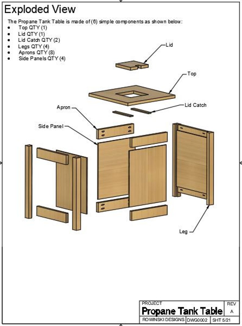 Propane Tank Table Build Plans - Etsy