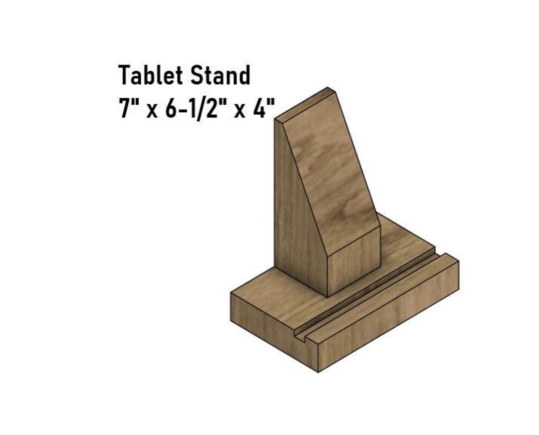Tablet Stand Build Plans - 7" X 6-1/2" X 4" - Etsy