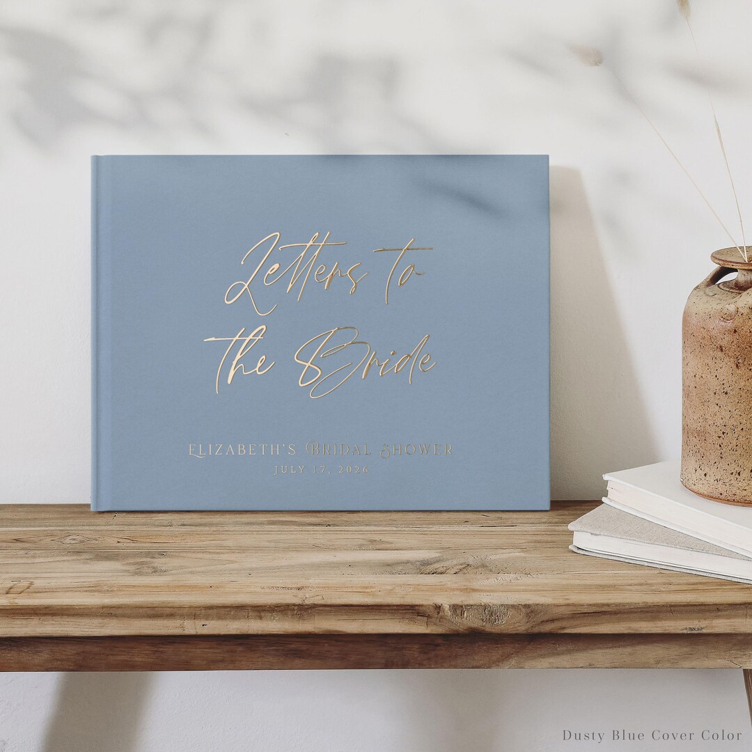 Letters to the Bride Guest Book, Personalized Bridal Shower Guestbook ...