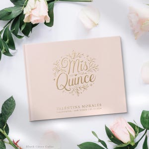 Quinceañera Guest Book, Personalized Gold Foil Guestbook, Mis Quince ...
