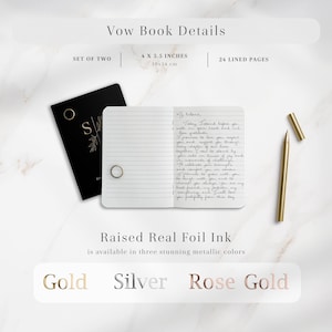 Wedding Vow Books, Custom Vow Books Set of 2, Personalized Vow Book ...