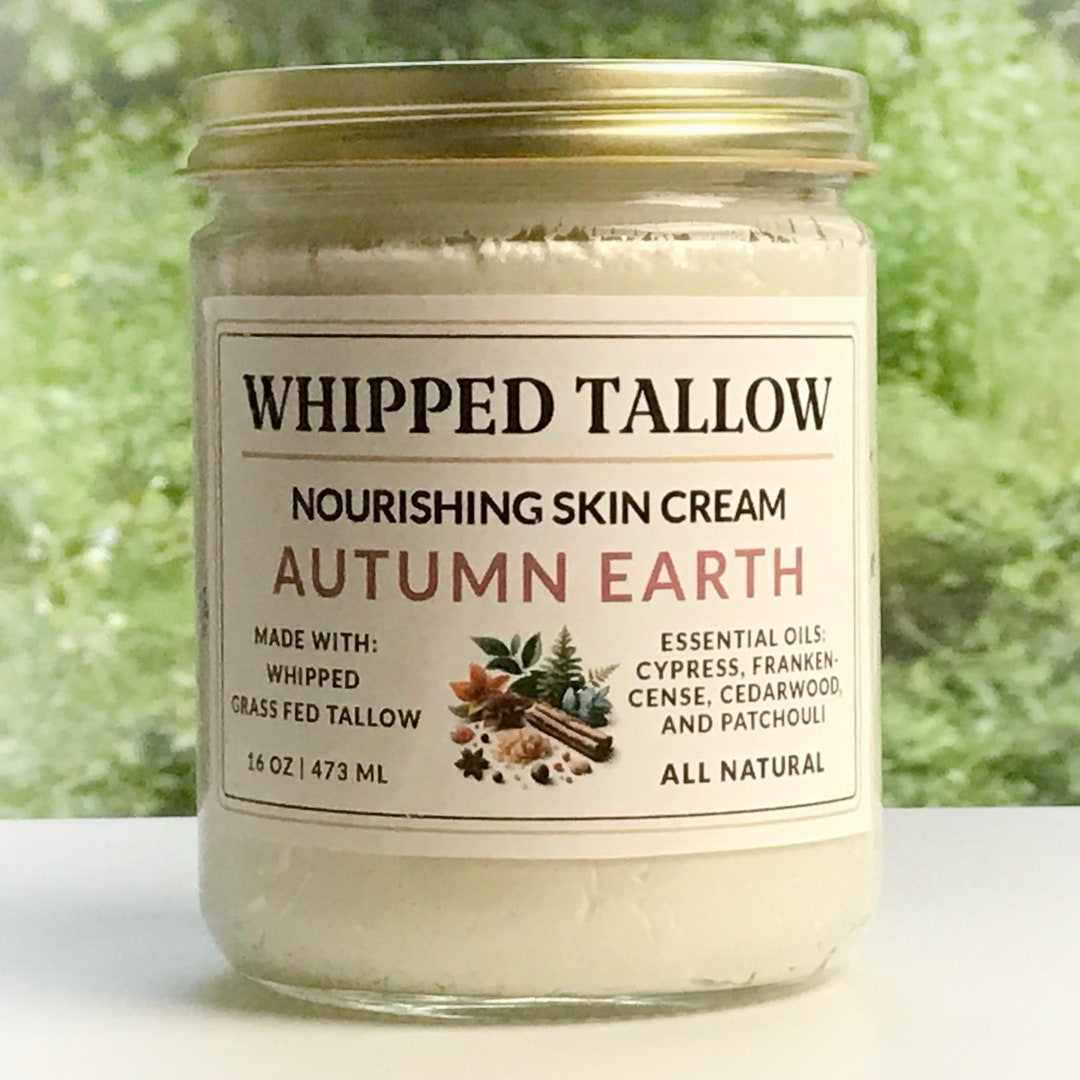 AUTUMN EARTH Whipped Tallow Skin Cream Grass-fed Tallow Face ...