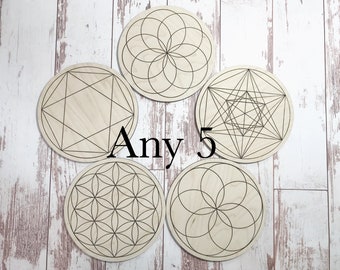 Seed of Life Crystal Grid 2 Altar Decoration - Etsy
