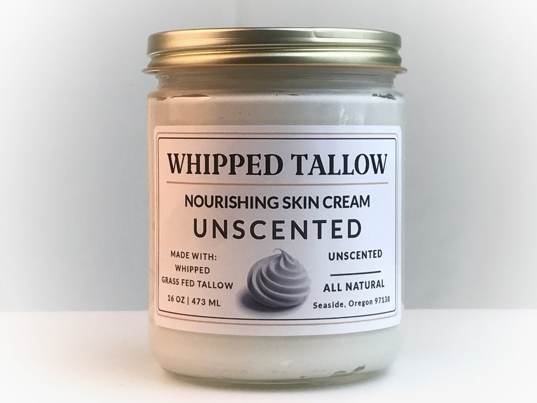 UNSCENTED Whipped Tallow Skin Cream Grass-fed Tallow Face Moisturizer ...