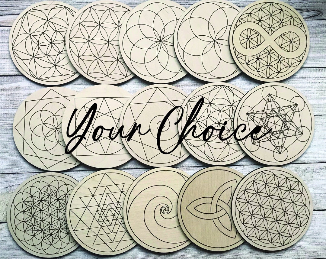 Crystal Grid Boards / Sacred Geometry / Wooden Crystal Grid / Metatron ...