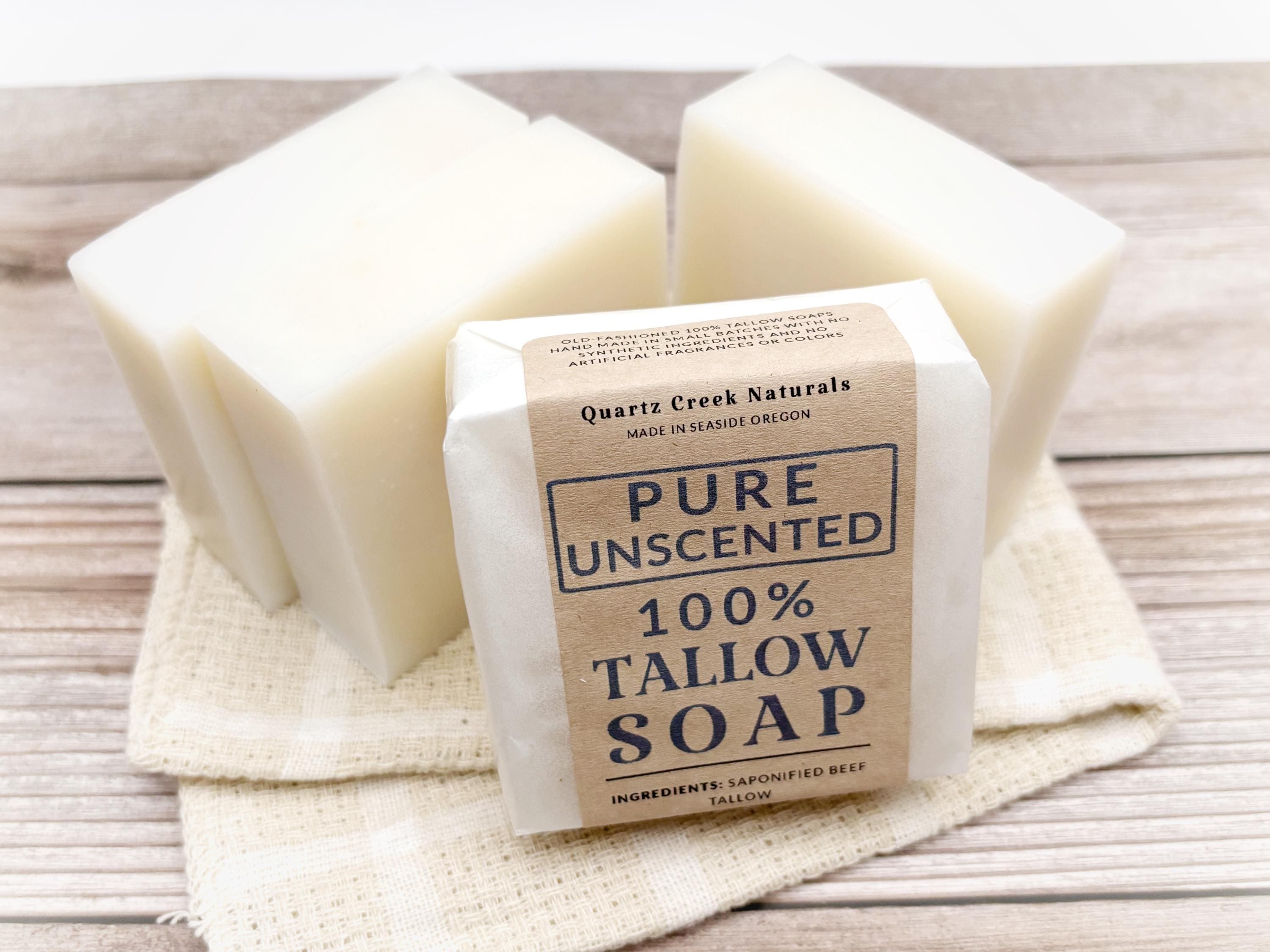 100% Beef Tallow Soap Bar, Fragrance Free Gentle Body Face Soap - Etsy