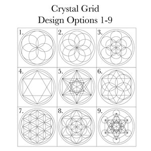 Crystal Grid Boards / Any 4 / Sacred Geometry / Wooden Crystal - Etsy