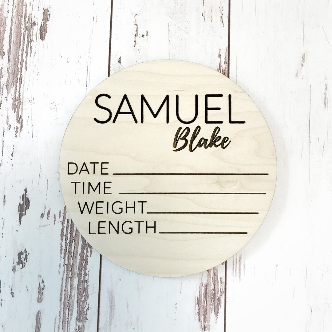 Birth Announcement Sign / Birth Stats Sign / Newborn Name Sign ...