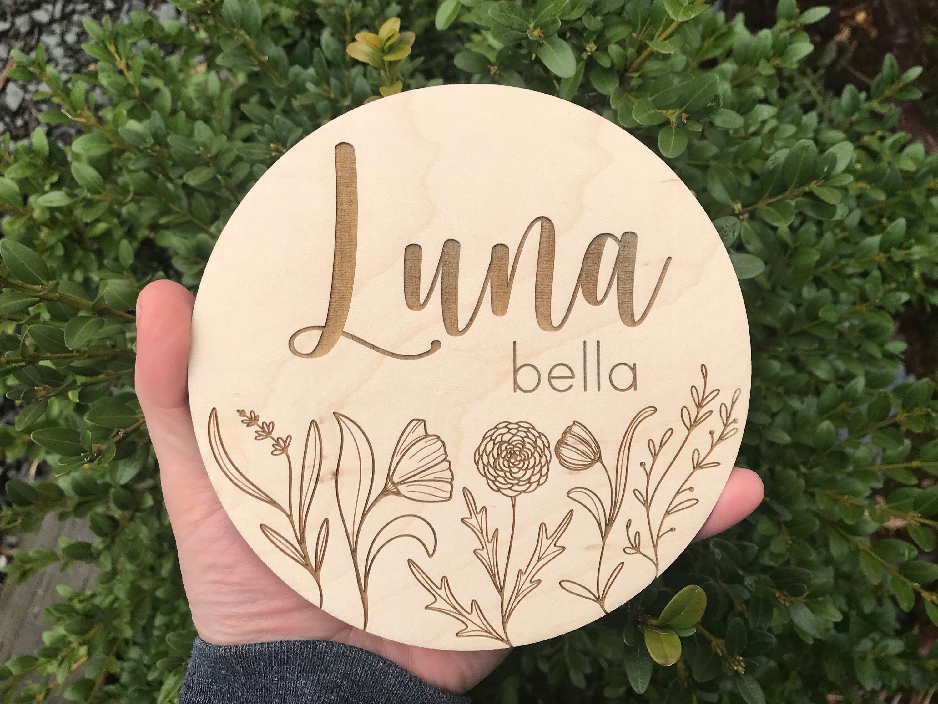 Birth Announcement Sign for Hospital Newborn Gift. Floral - Etsy