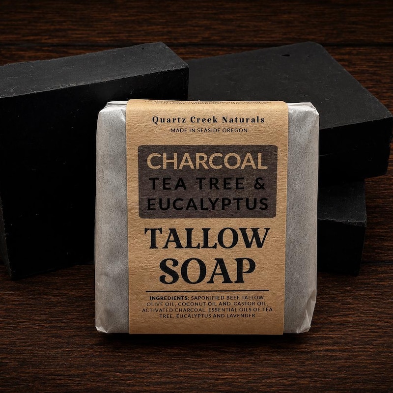 Charcoal Tallow Face Soap - Etsy