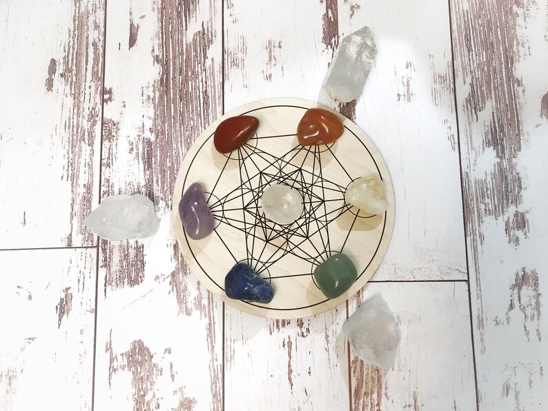Crystal Grid Boards / Any 4 / Sacred Geometry / Wooden Crystal | Etsy