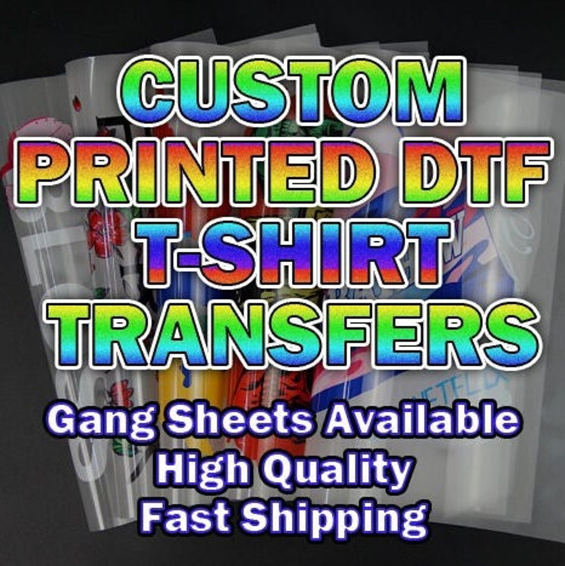 Custom DTF Transfers Ready to Press Gang Sheets - Etsy