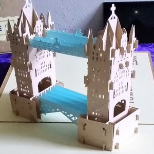 London Tower Bridge 3D Kirigami Pop-up Greeting Card With Enveloppe - Etsy